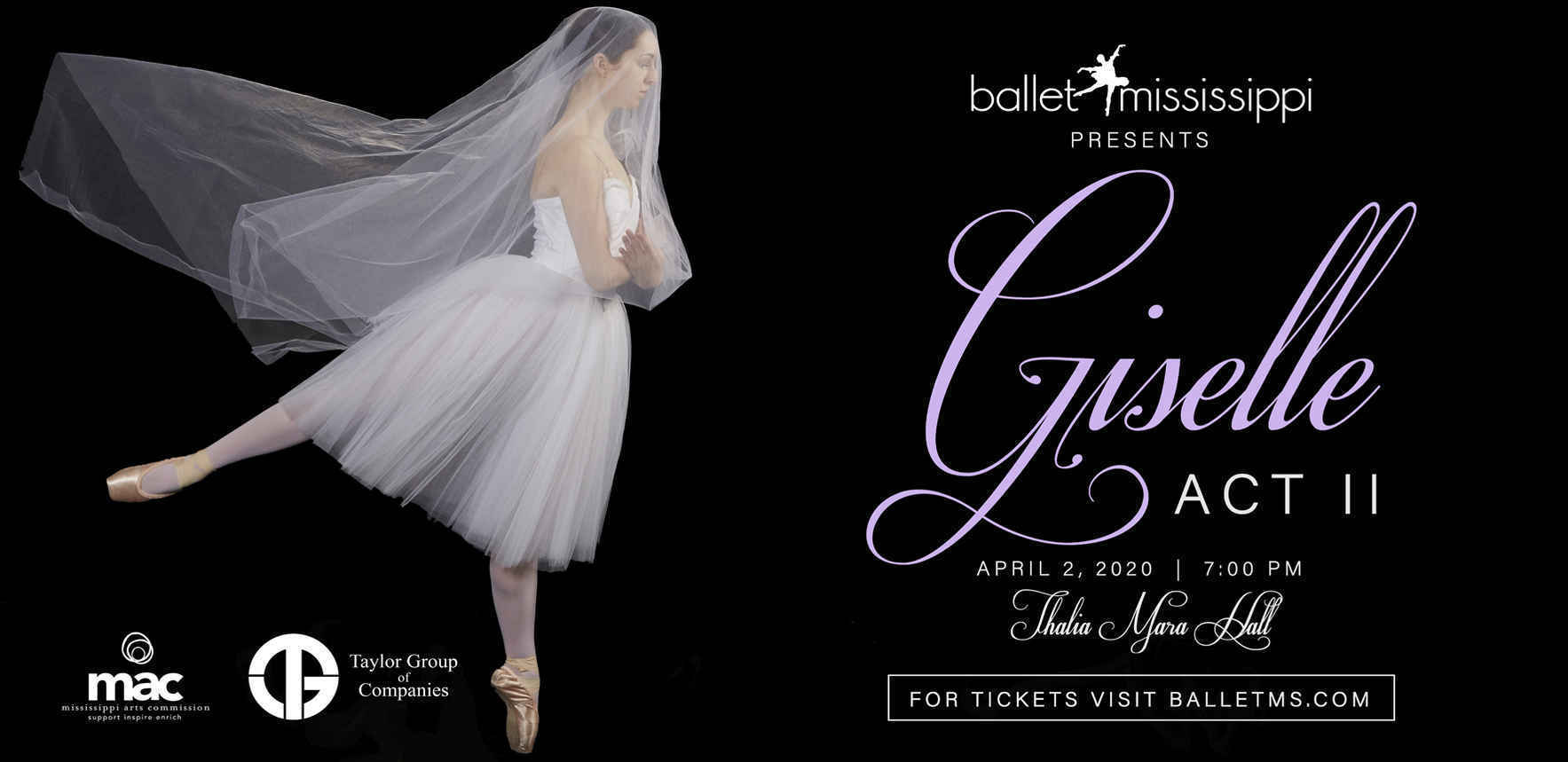 Ballet Mississippi Inc - Spring Performance featuring Giselle, Act II