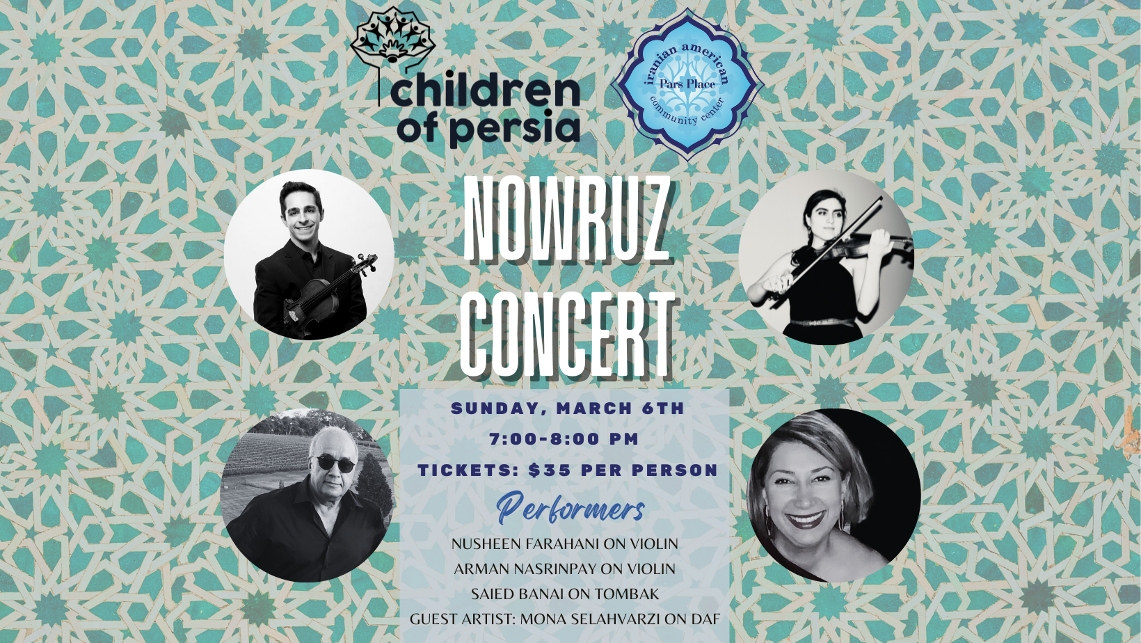 Iranian-American Community Center - Nowruz Concert by Bahar Trio