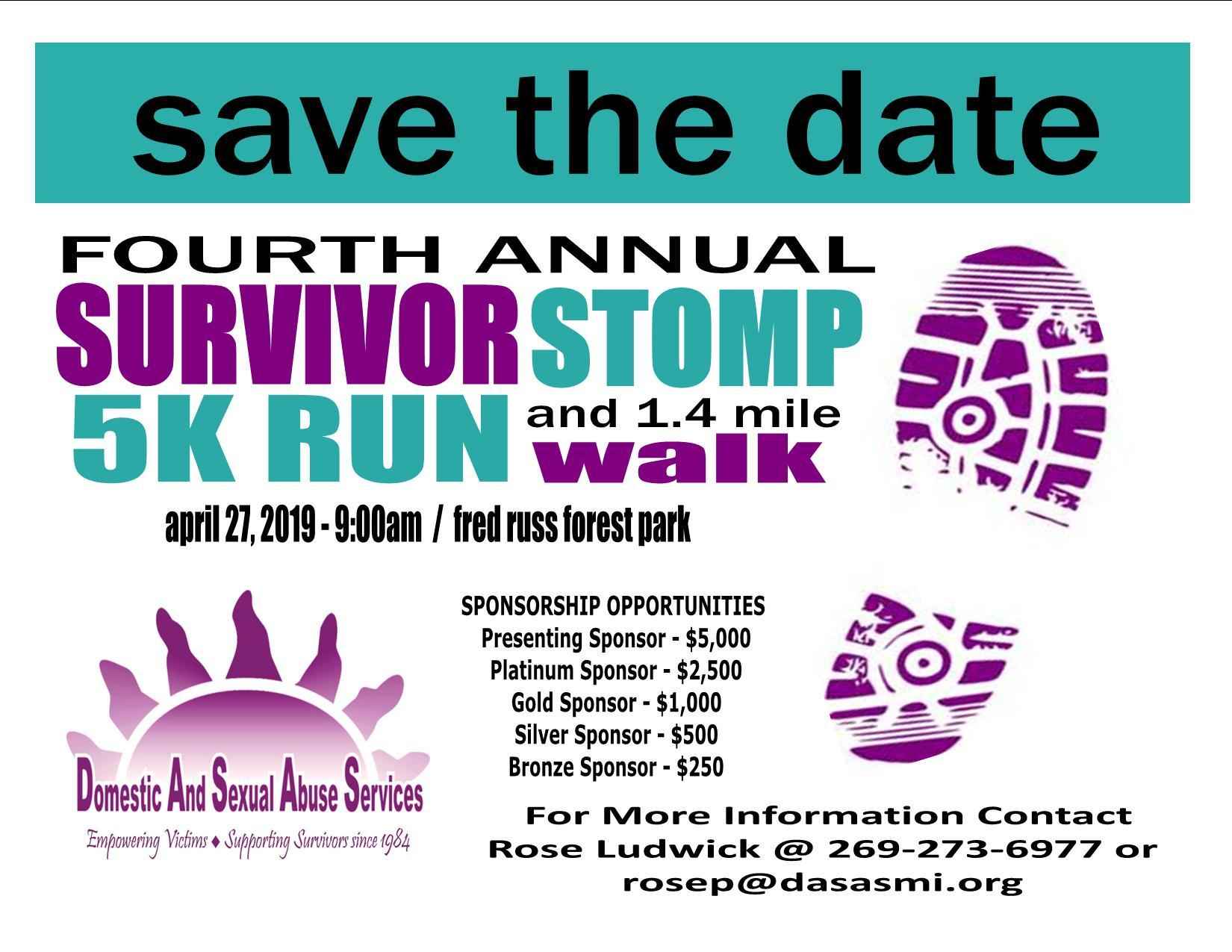 DOMESTIC AND SEXUAL ABUSE SERVICES - 3rd Annual Survivor Stomp