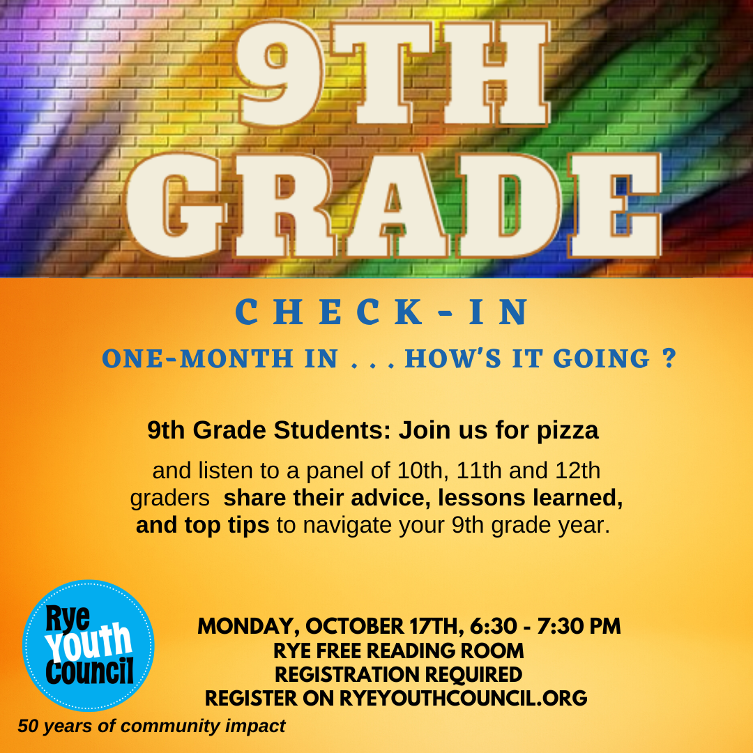 Rye Youth Council Inc - 9th Grade Check-in