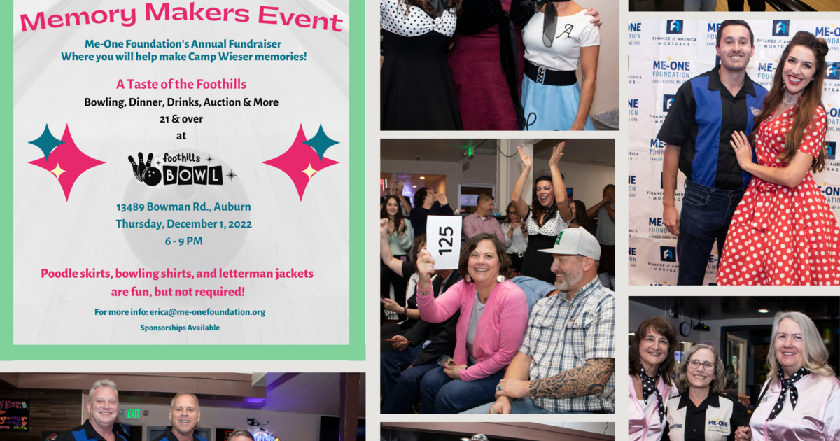 ME-ONE FOUNDATION INC - 2022 Memory Makers Event, A Taste of the Foothills