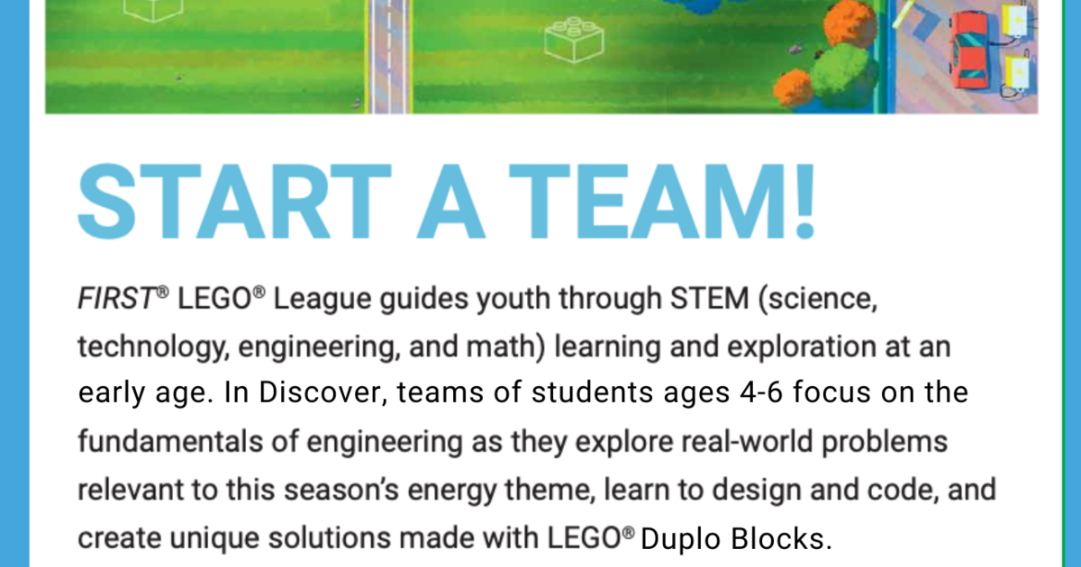 KidSTREAM - FIRST LEGO League Discover 2023 - Early Bird