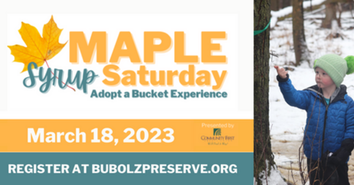 Bubolz Nature Preserve Inc - Maple Syrup Saturday Breakfast