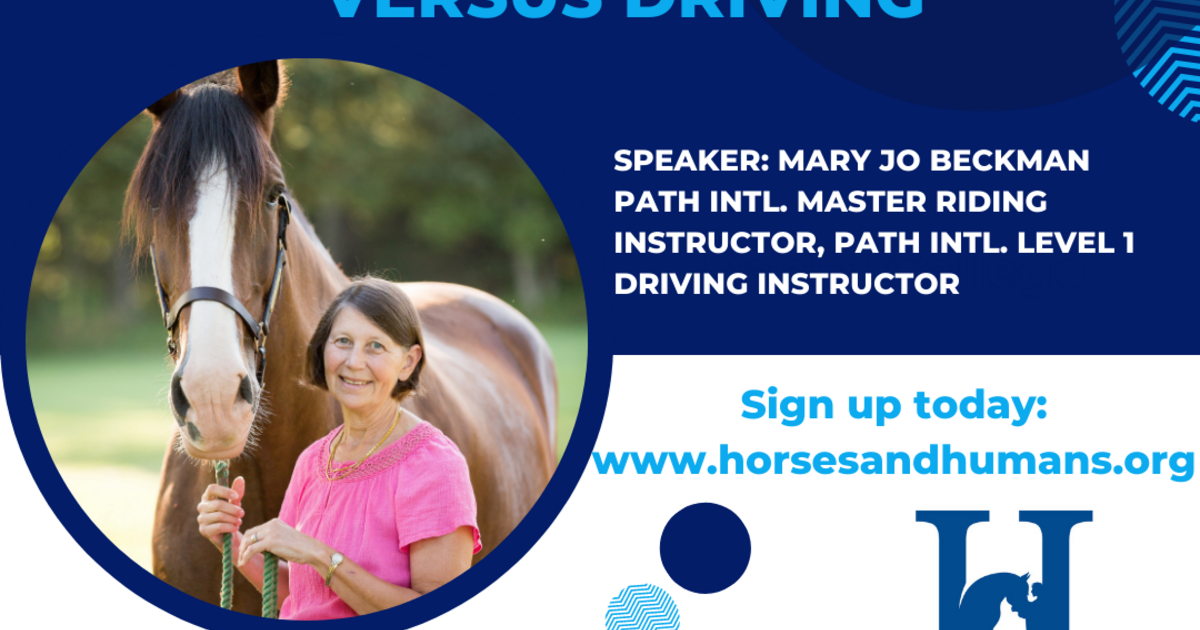 Horses and Humans Research Foundation - April's Free Webinar ...