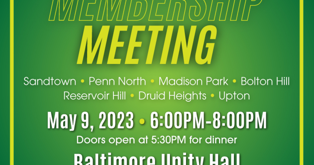 No Boundaries Coalition Inc - May Membership Meeting