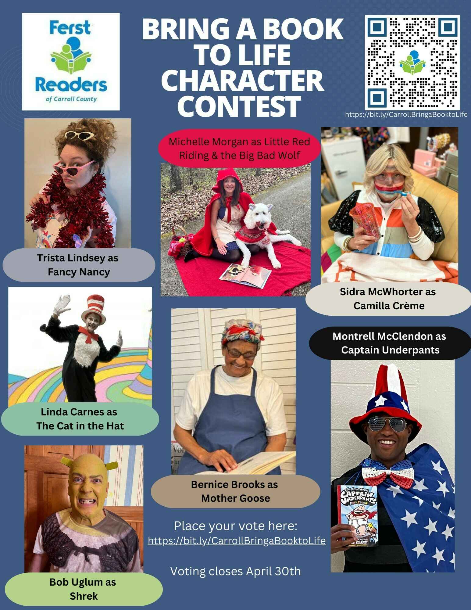 Ferst Readers, Inc. - Bring a Book to Life Character Contest Carroll County