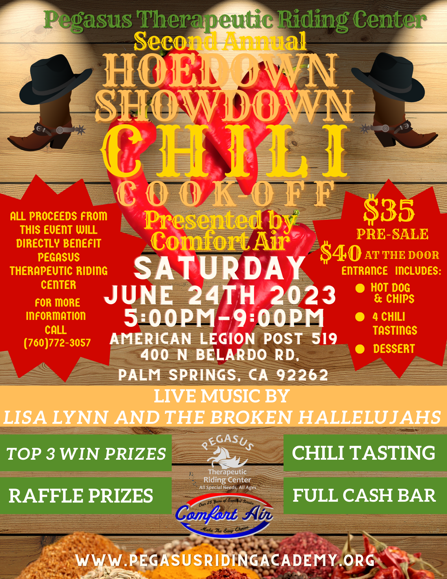 Pegasus Therapeutic Riding - 2nd Annual Hoedown Showdown Chili Cook-Off