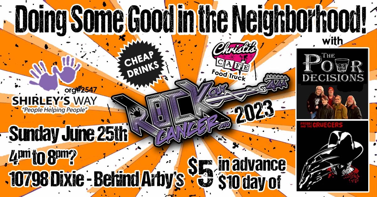 Shirley's Way, Inc. - Rockout Cancer June 25th - 4pm - 8pm
