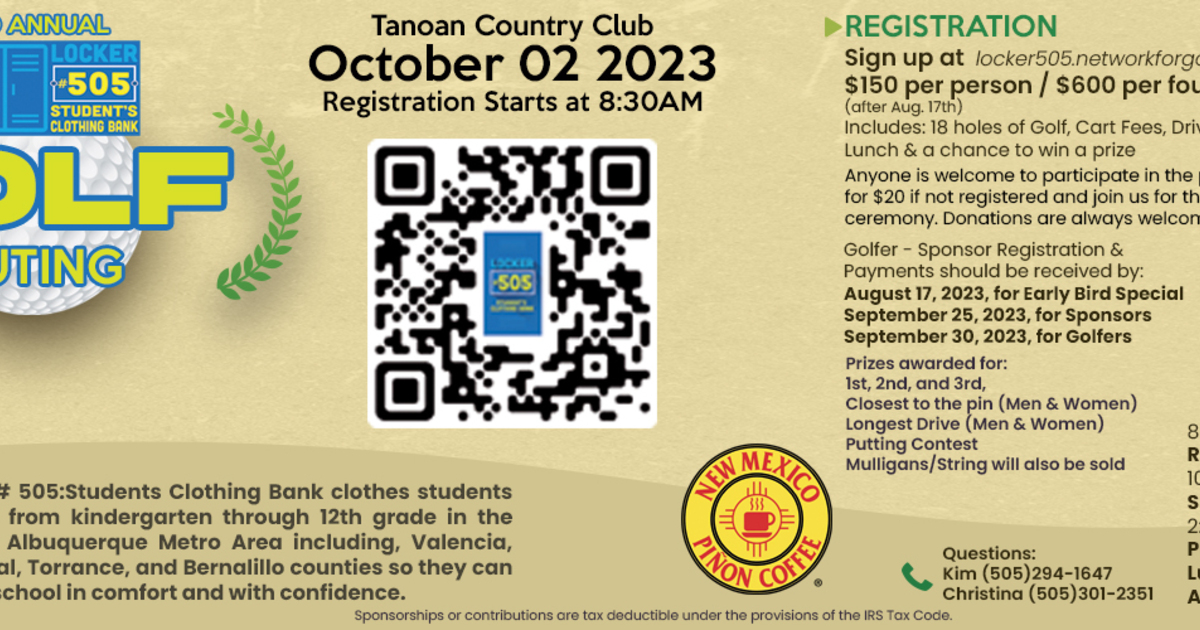 Student Clothing Bank - 2nd Annual 4-Person Scramble Golf Outing ...