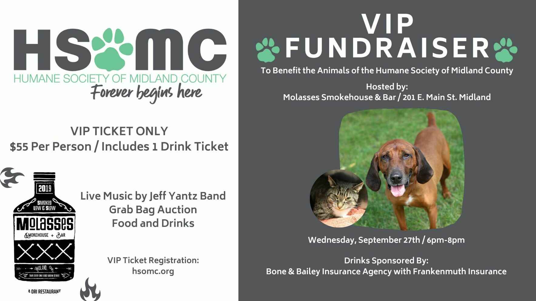 Midland County Humane Society - VIP Fundraiser hosted by Molasses ...