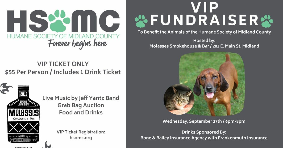Midland County Humane Society - VIP Fundraiser hosted by Molasses ...
