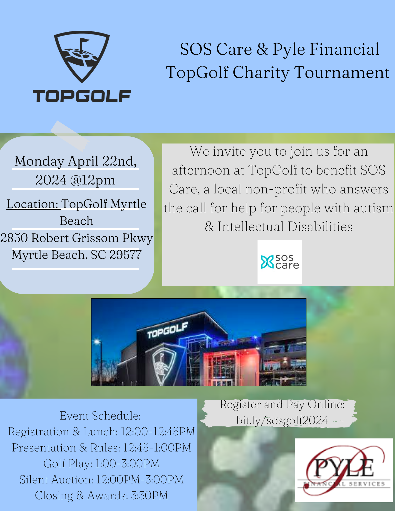 SOS Health Care - SOS Care and Pyle Financial TopGolf Charity Tournament 2024