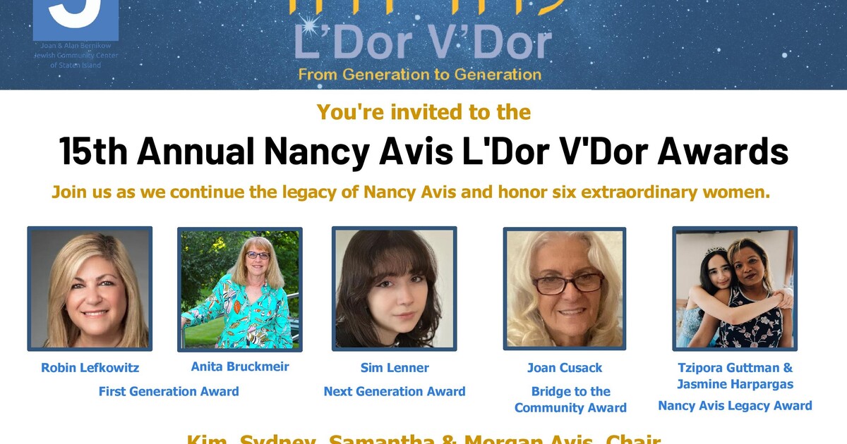 Jewish Community Center of Staten Island, Inc. - Nancy Avis L'Dor V'Dor ...