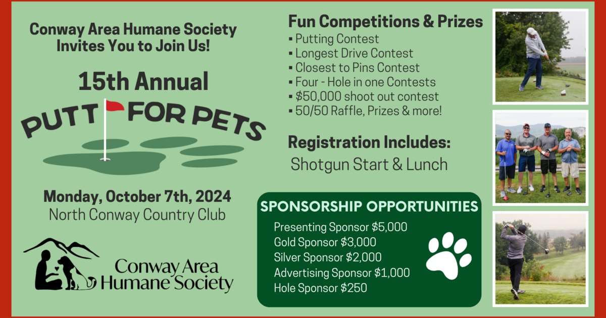 CONWAY AREA HUMANE SOCIETY - Putt for Pets 2024