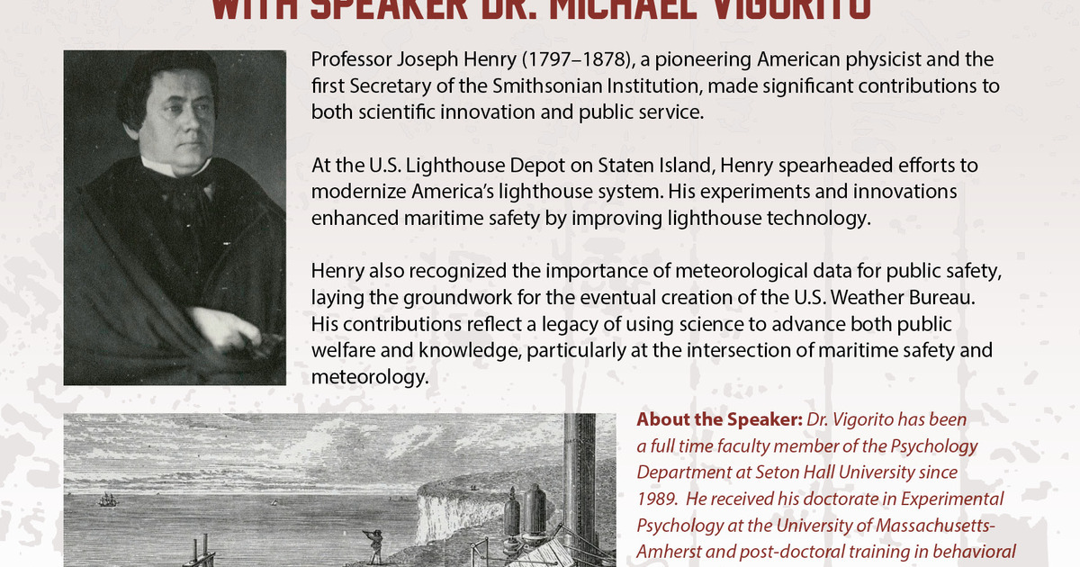 National Lighthouse Museum - Professor Joseph Henry and His Work with ...