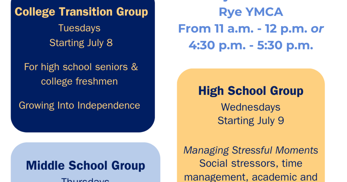 Rye Youth Council Inc - RYC Restore Summer Counseling Groups for Students