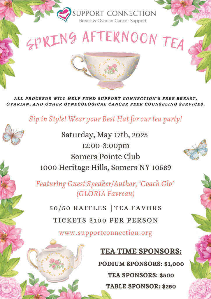 SUPPORT CONNECTION INC - EVENT CANCELLED - Spring Afternoon Tea to ...