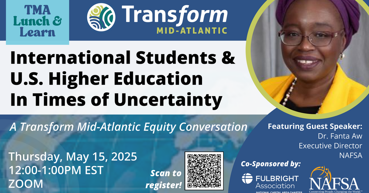 Transform Mid-Atlantic - TMA May 15 Lunch & Learn: "International ...