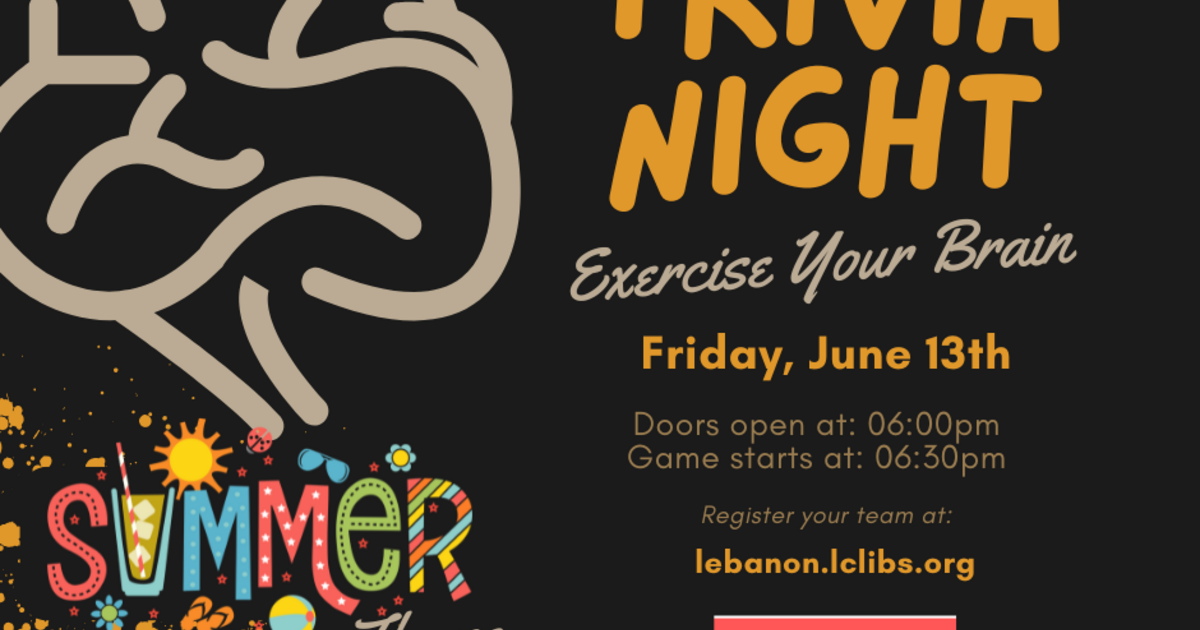 Lebanon Community Library Association - Trivia Night At The Library