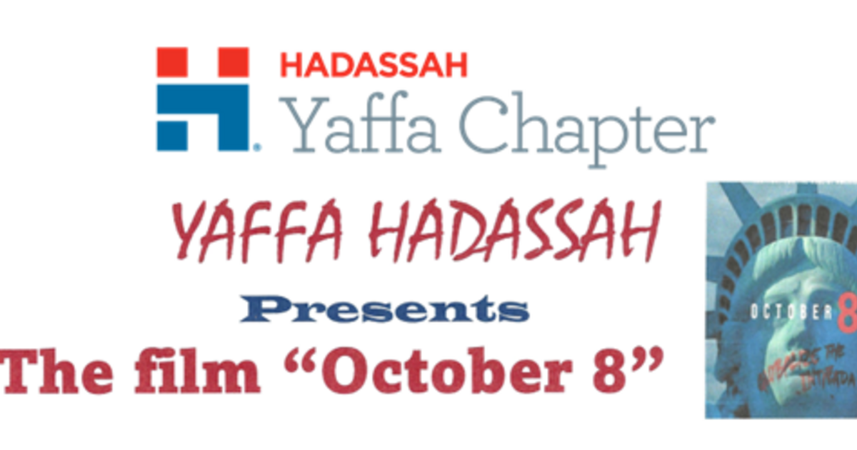 Hadassah The Womens Zionist Organization Of America - FL - FAR - Yaffa October 8th Documentary 2025