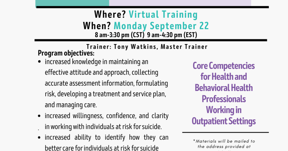 The SAM Foundation - AMSR Virtual Training