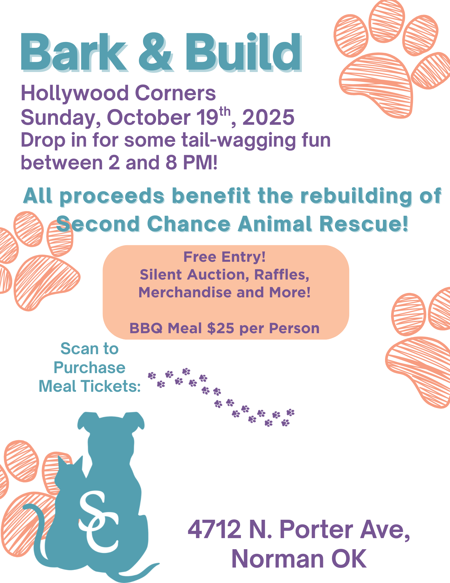 Second Chance Animal Sanctuary, Inc. - Bark & Build 2025