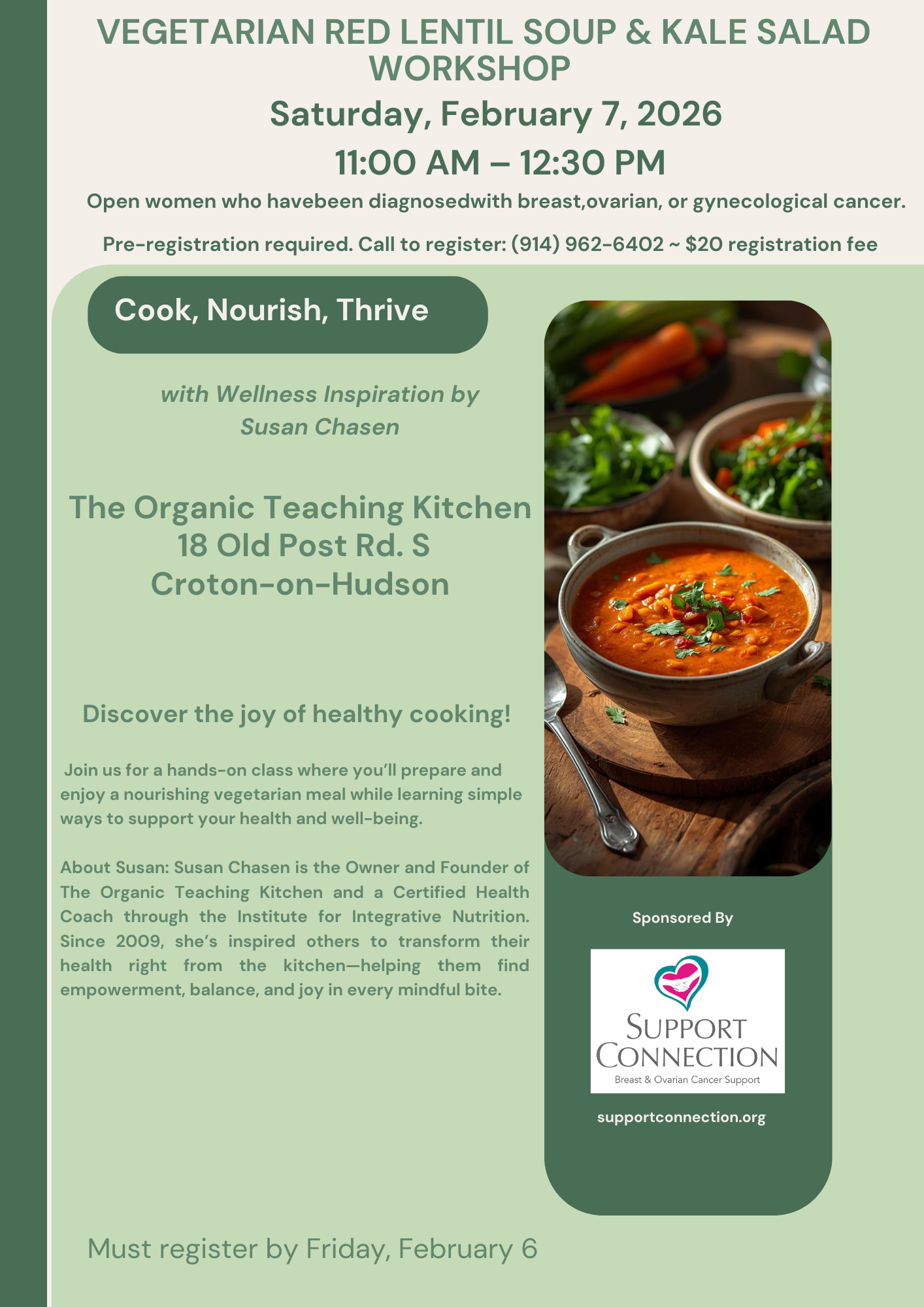 SUPPORT CONNECTION INC - 2026 Cook - Nourish - Thrive: Soup and Salad ...