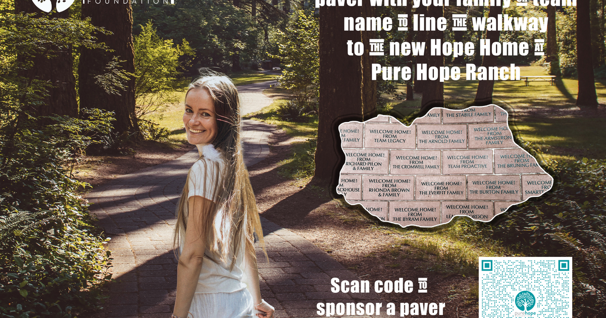 PURE HOPE FOUNDATION - "1000 Welcomes" - Sponsor a paver at Pure Hope Ranch