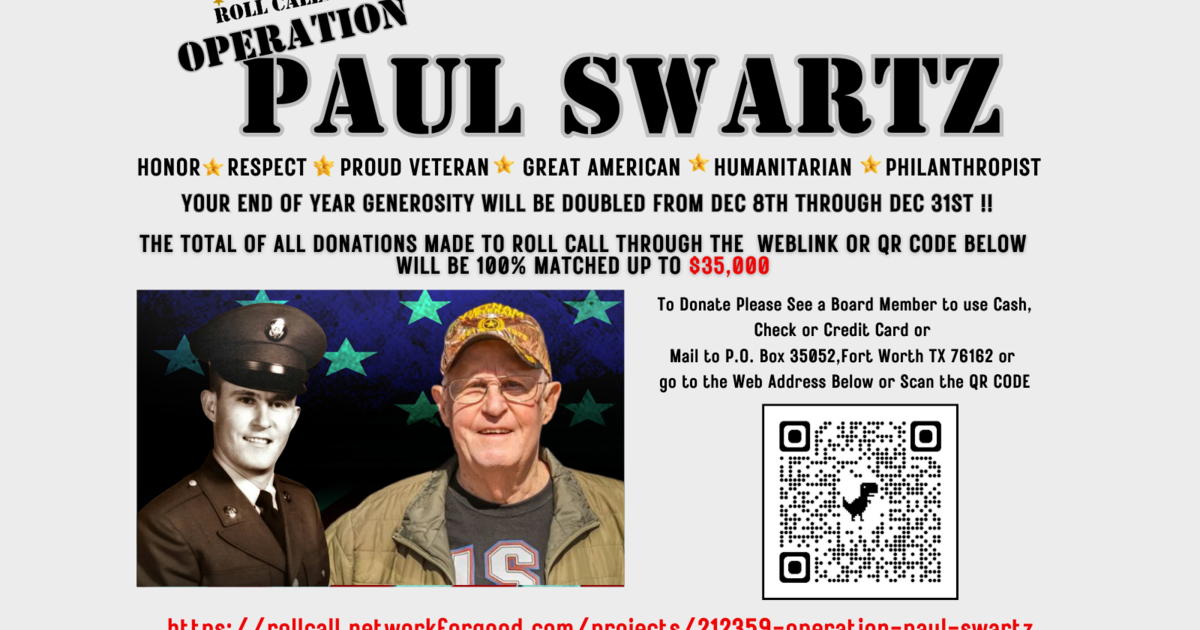 Roll Call of North Texas - Operation Paul Swartz