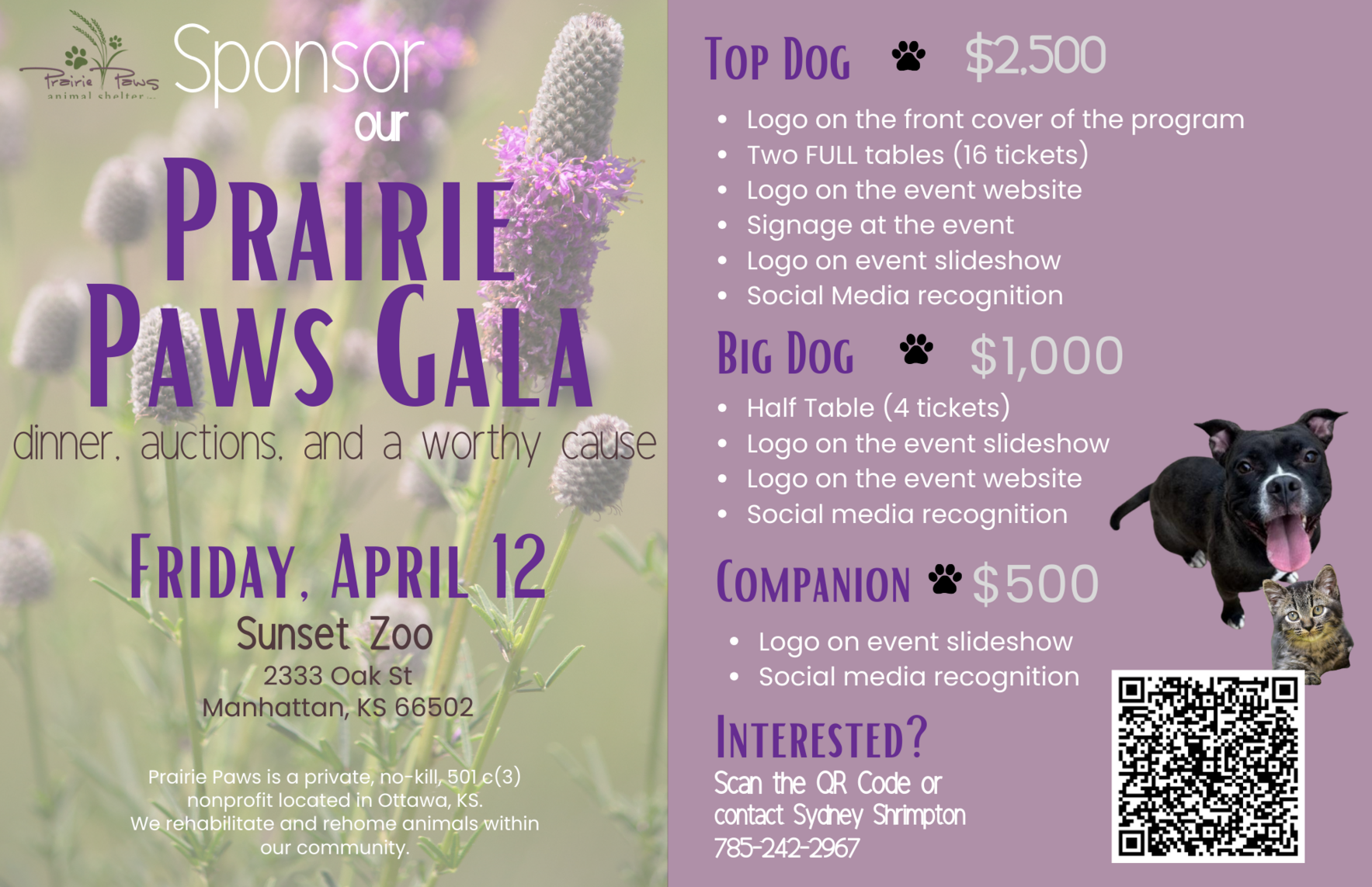 Prairie Paws Animal Shelter, Inc. - Prairie Paws Gala Sponsorship 2024 ...