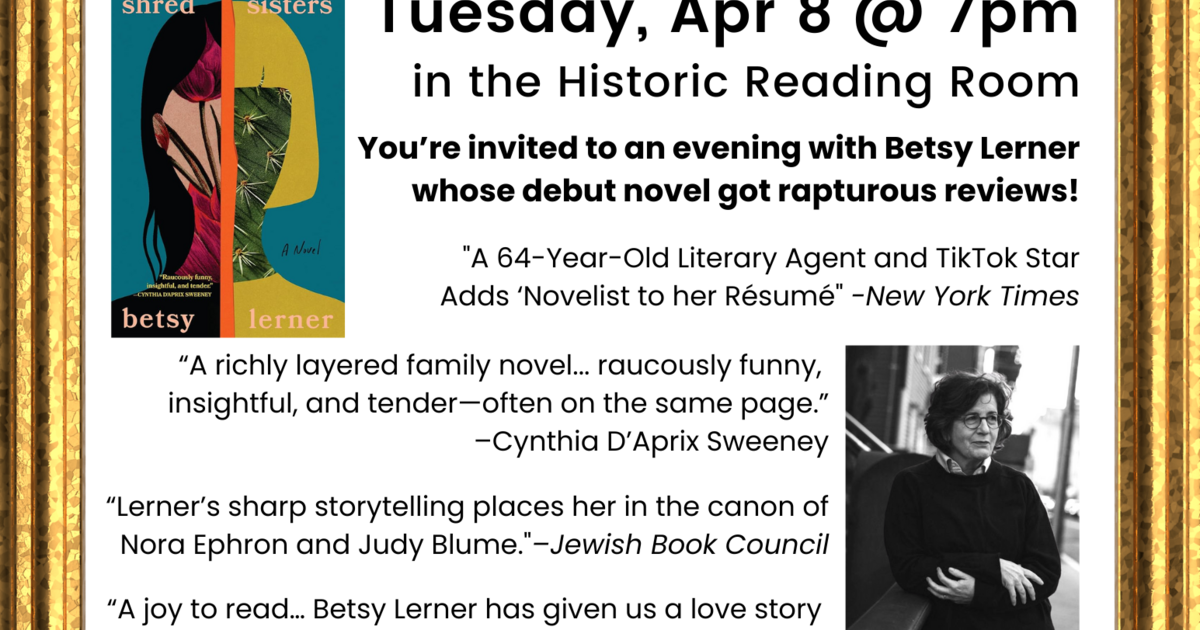 Mamaroneck Public Library District - An Evening with Author Betsy Lerner