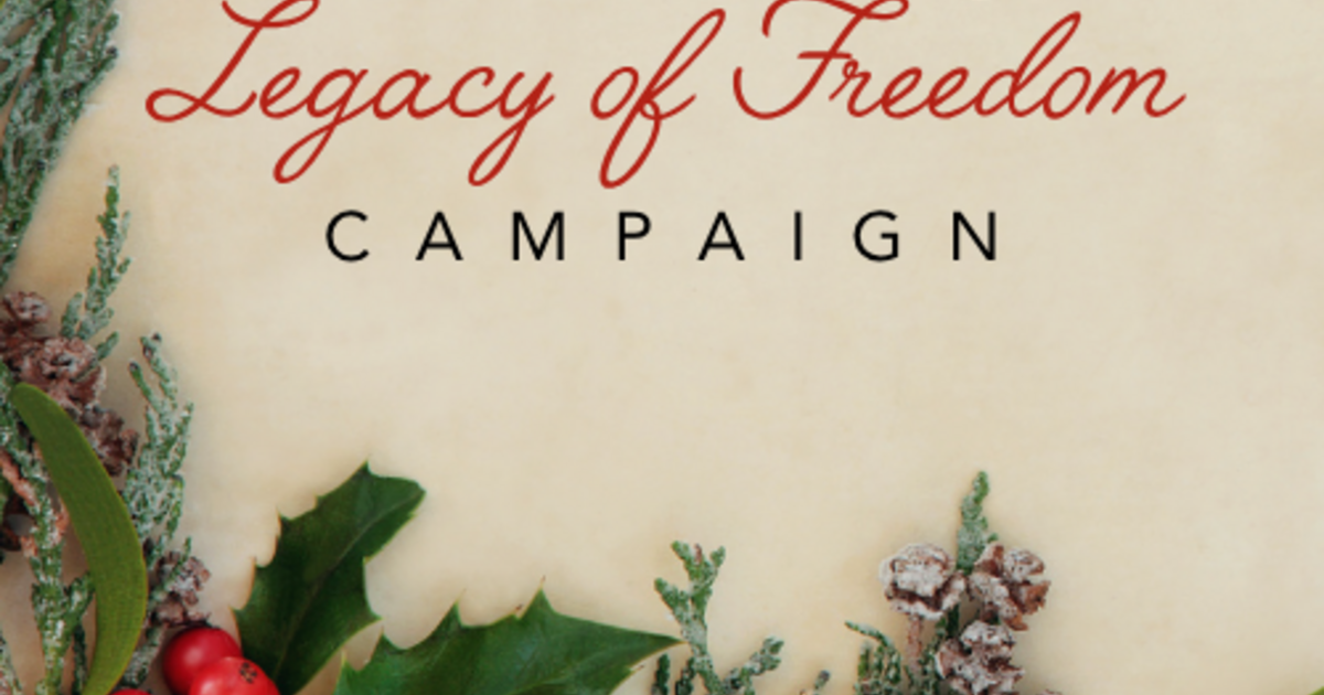 Holding Out HELP - 2025 Christmas Legacy Campaign:Legacy of Freedom