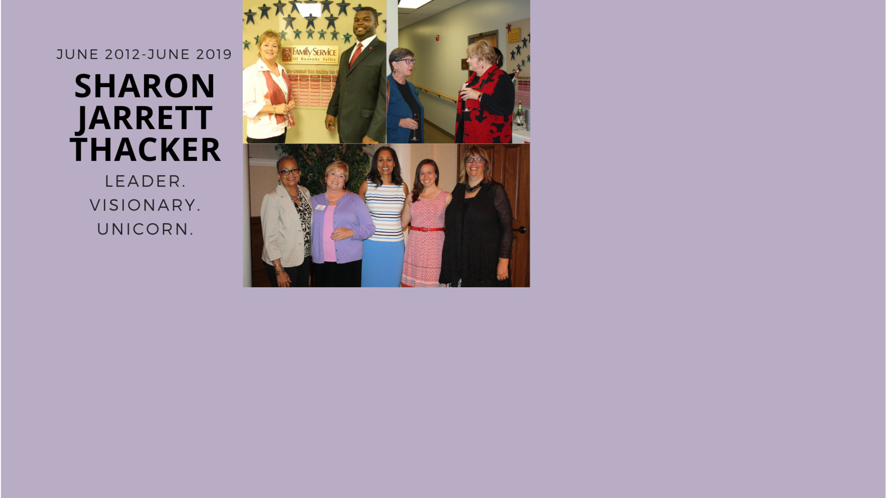 FAMILY SERVICE OF ROANOKE VALLEY - Thank you Sharon Thacker!